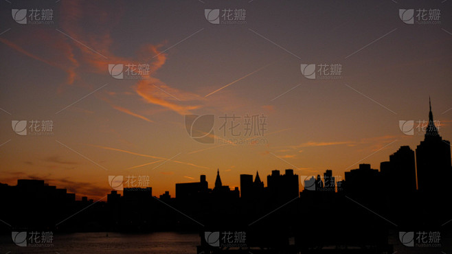 东河,在上面,美国中大西洋地区,滨水,云,黄昏,摩天大楼,图像,美国,著名景点