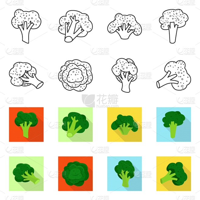 isolated object eating and diet icon set of