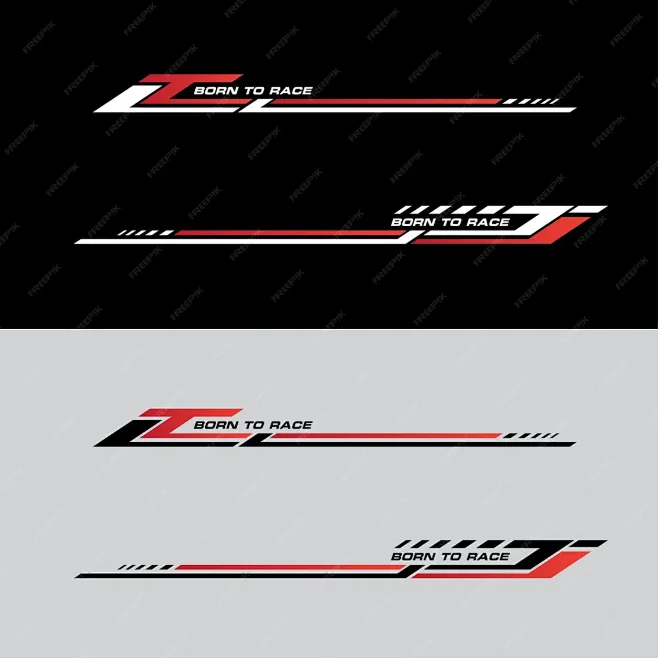 Premium Vector | Sport racing stripes car stickers modification body ...