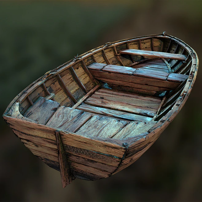 Old Wooden Boat, Damian Kwiatkowski : Boat I made for a bigger project ...