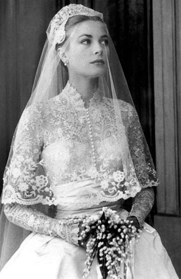 Grace Kelly - April 19, 1956 - Wedding Dress by Helen Rose-花瓣网