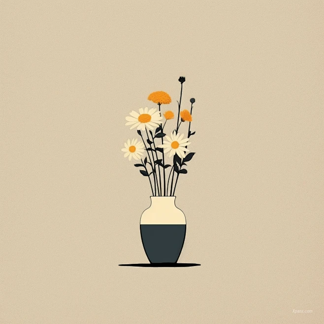 AI绘画_Prompts_DoucheNozzle_illustration_of_a_vase_of_flowers_by ...