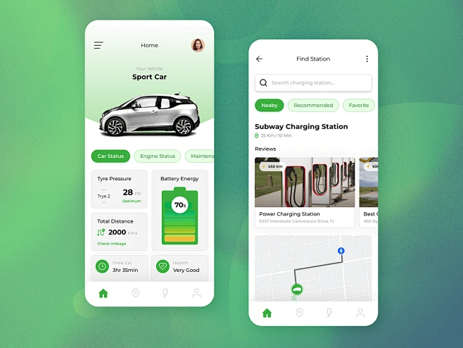 app design electric vehicle electric vehicle app ui ev app design ev ...