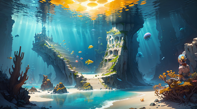 00101-2842639086-Atlantis dream of the sea, the refraction of light ...