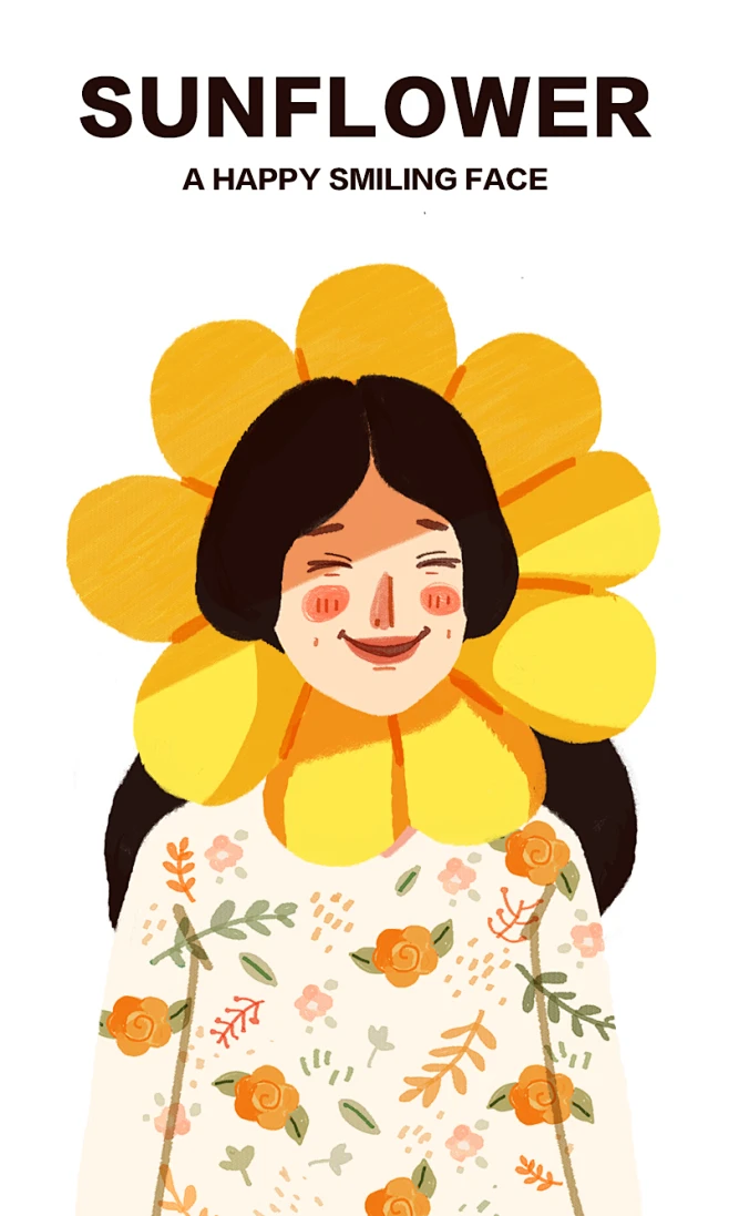 sunflower-people : Happy sunflower Character design-花瓣网