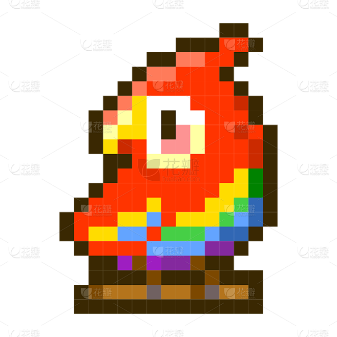Parrot Pixel Sticker