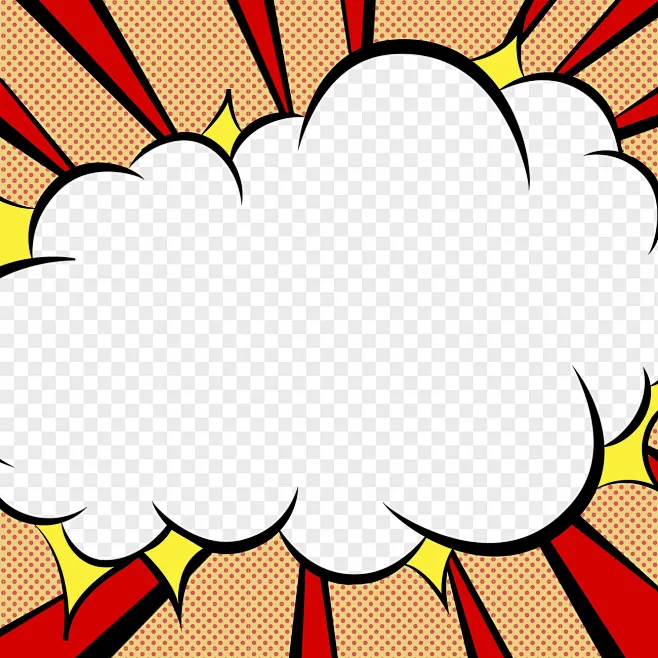 Cloud cartoon effect speech bubble design element-花瓣网
