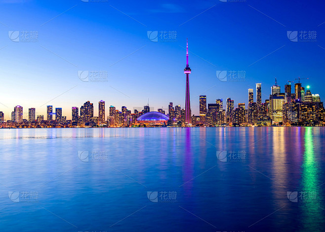 加拿大安大略省多伦多城市夜景