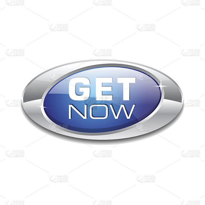 现在得到蓝色矢量图标按钮