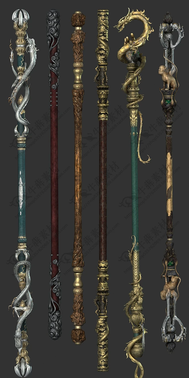 6把黑神话悟空武器3d模型金箍棒解包模型max文件游戏破解-淘宝网-花瓣网