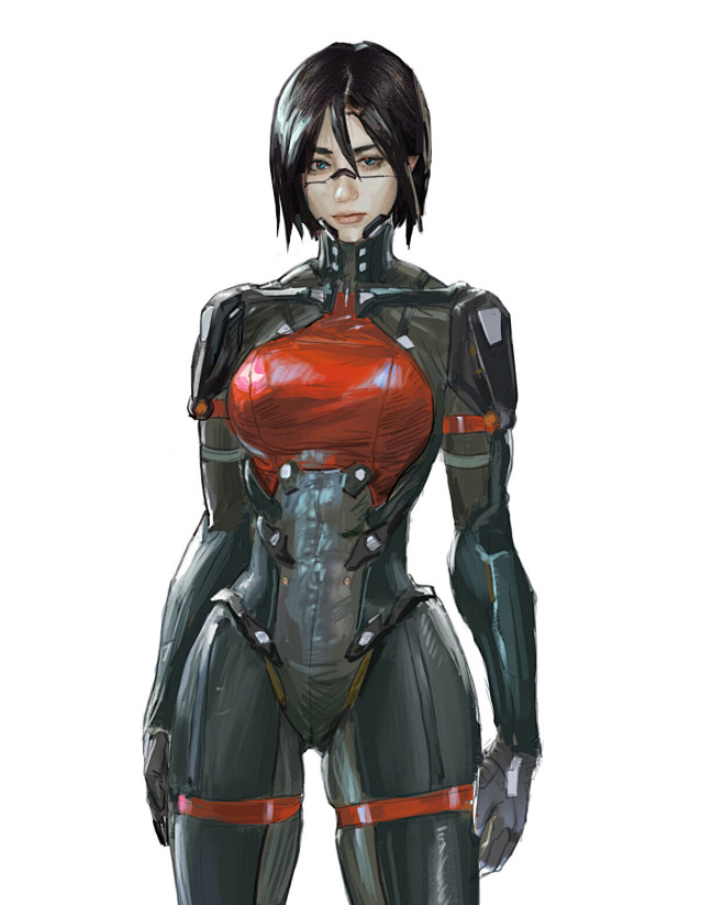 鹊，fan art of SIGNALIS