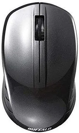 Buffalo Wireless (2.4GHz) BlueLED Mouse 3 Button Black BSMBW100BK ...