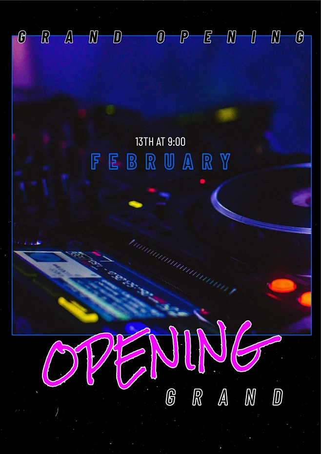 February Bar Grand Opening Poster素材-花瓣网