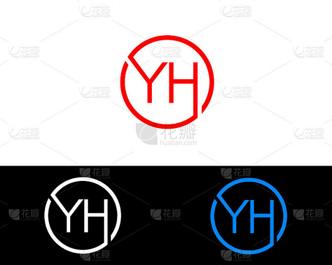 YH圆形字母设计