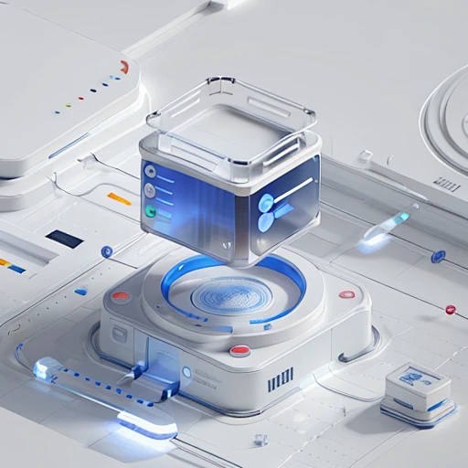 best quality, many details,4k,blender,octane render,C4D,transparent glass texture,DDicon,blue ...