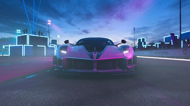 General 3840x2160 Forza Horizon 5 video game art Ferrari FXX K Evo neon ...