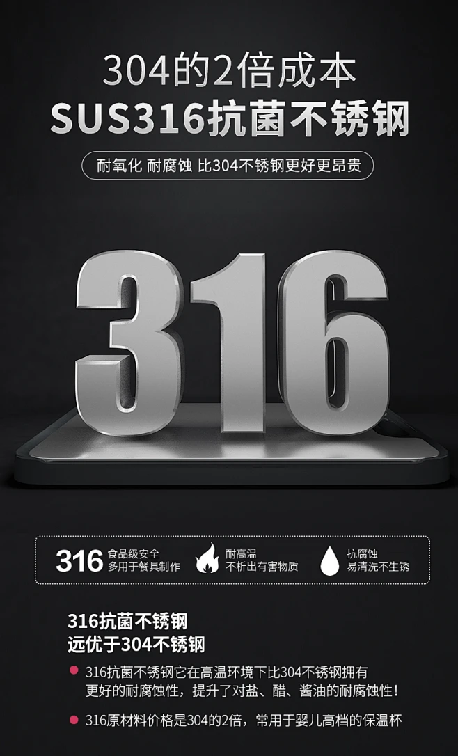 德国316不锈钢菜板抗菌防霉家用双面304切菜板加厚砧板厨房食品级-tmall.com天猫-花瓣网