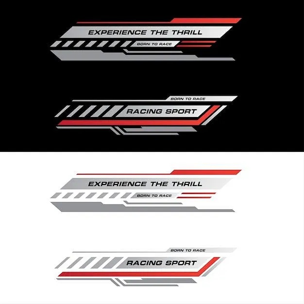 Premium Vector | Sport racing stripes car stickers modification body ...