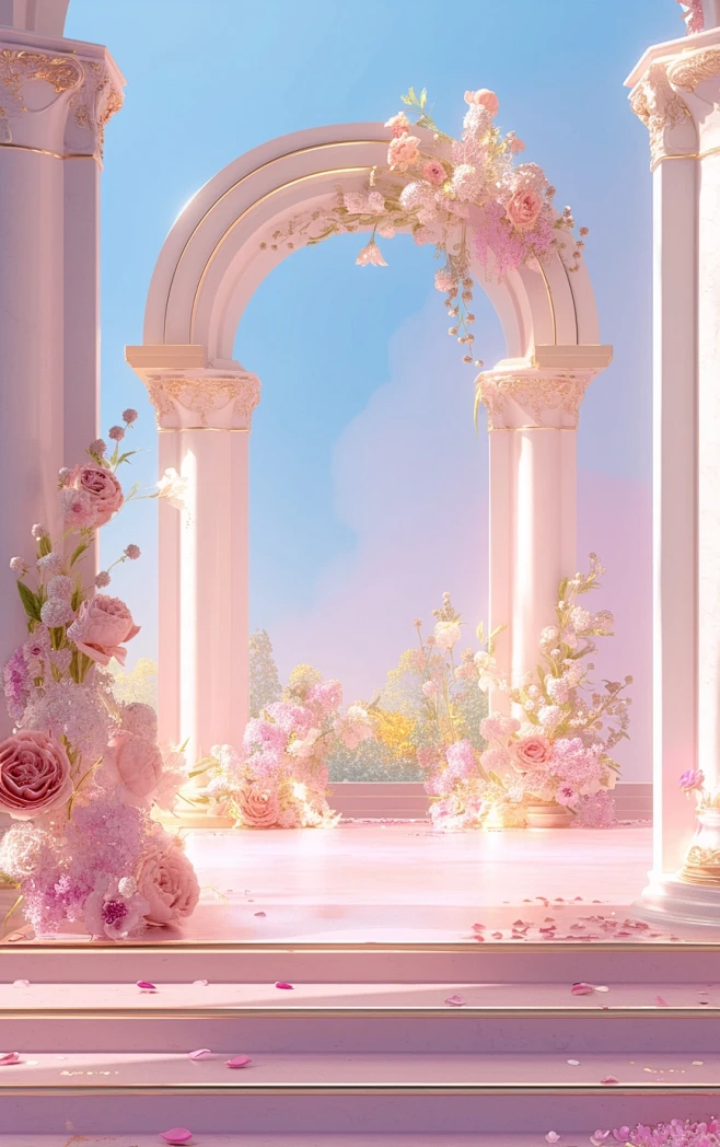 flower arrangement in a pink frame scenery photoshop templates, in the ...