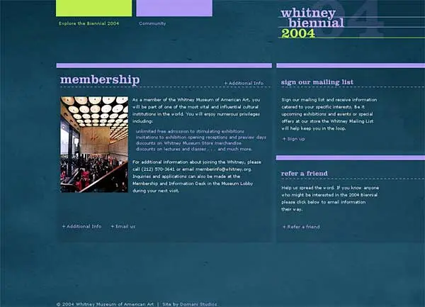 [酷站推荐] Whitney Biennial 2004 Web Site-花瓣网