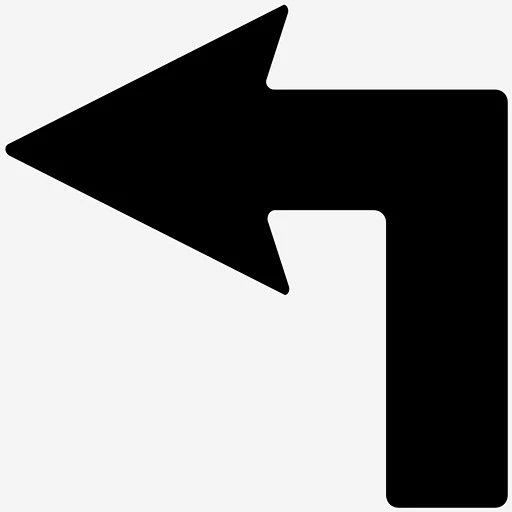 左转导航gps图标_88ICON https://88icon.com 左转 导航 gps 方向 箭头 平滑实体图标-花瓣网