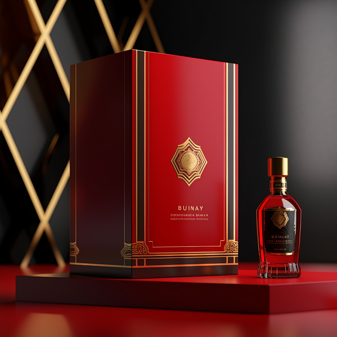 Lihe_Brandy_box_packaging_display_Red_and_Gold_with_metallic_ed ...