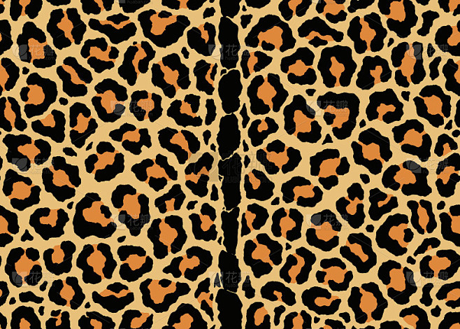 Abstract Leopard pattern print with mid vertical s