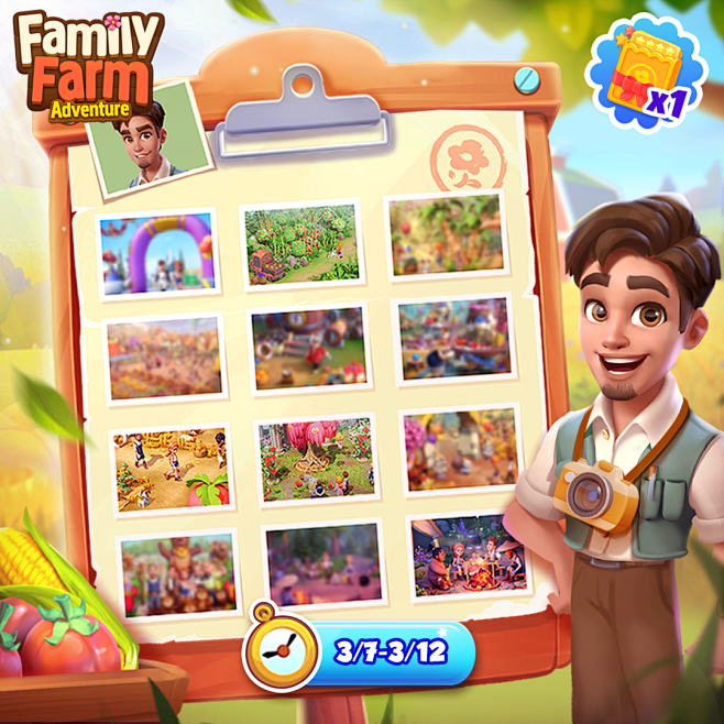 可能是包含下列内容的卡通画：上面的文字是“Family Farm Adventure 37-312”