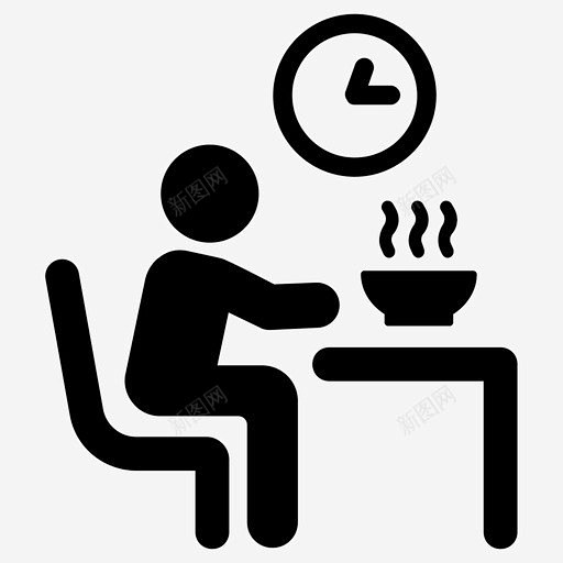 午餐休息吃饭图标 页面网页 平面电商 创意素材