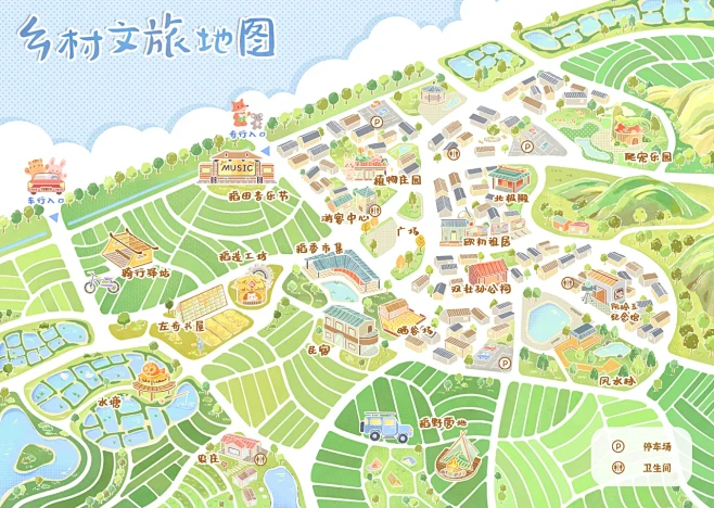 手绘地图 | 天啦这么可爱的插画竟是地图！ - 小红书