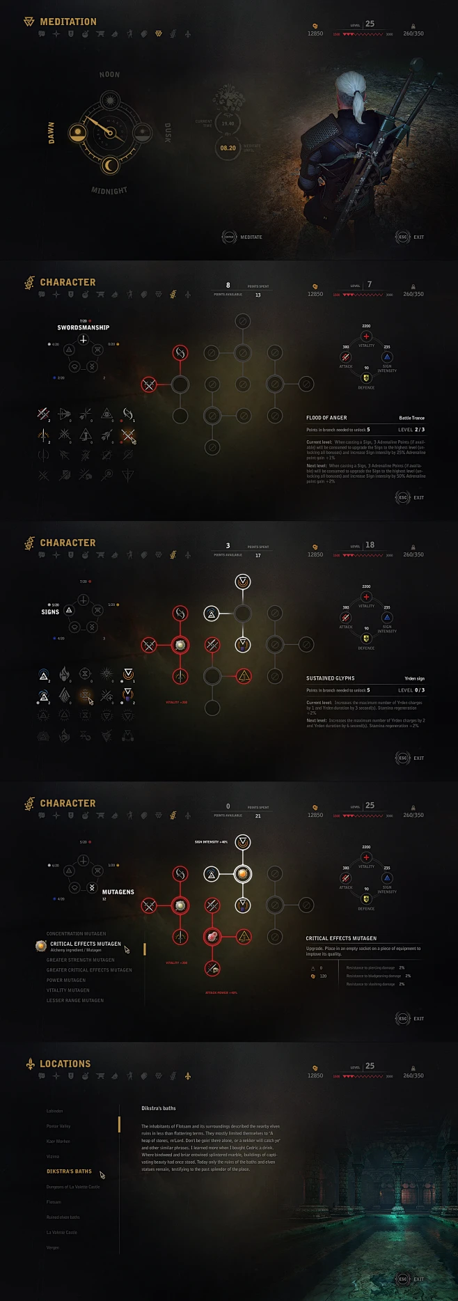Witcher 3—UI & Gwint Redesigned on Behance-花瓣网