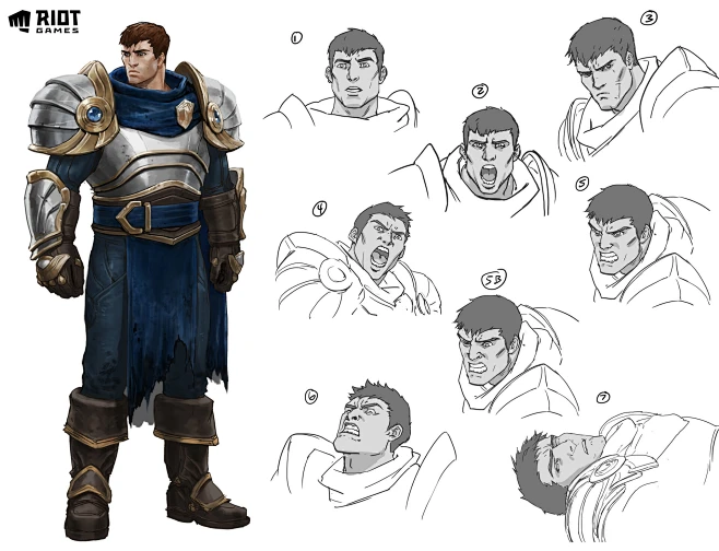 Garen expression studies.图片_表情图片素材-花瓣网