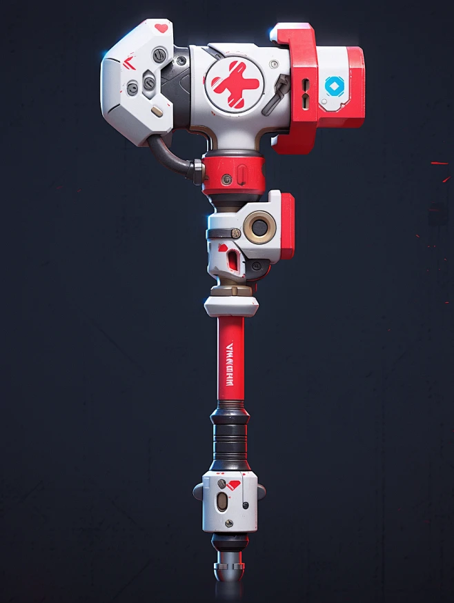 bigd6365_A_hammer_icon_Overwatch_medical_style_primary_color_is ...