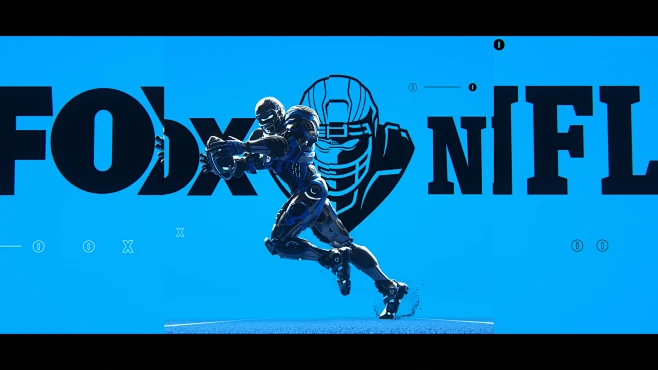 nfl football FOX Fox Sports sports logo robot 3D octane usa-花瓣网