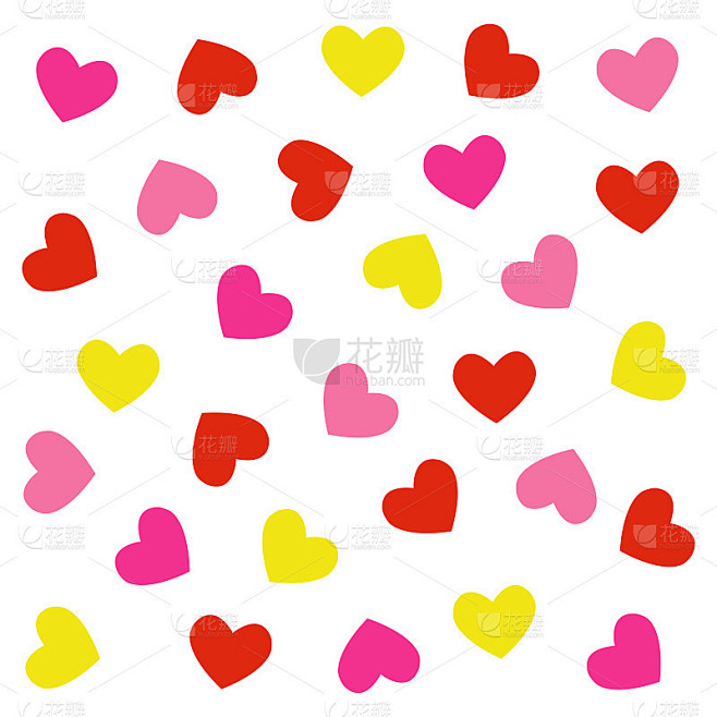 heart shapes in different colors for Valentines Da