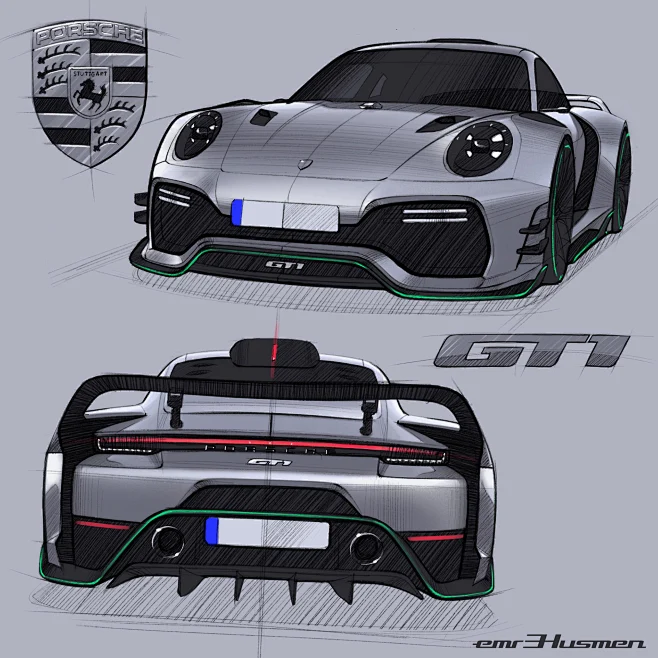 Porsche 911 GT1 (992) : Porsche 911 GT1 concept by emrEHusmen®-花瓣网