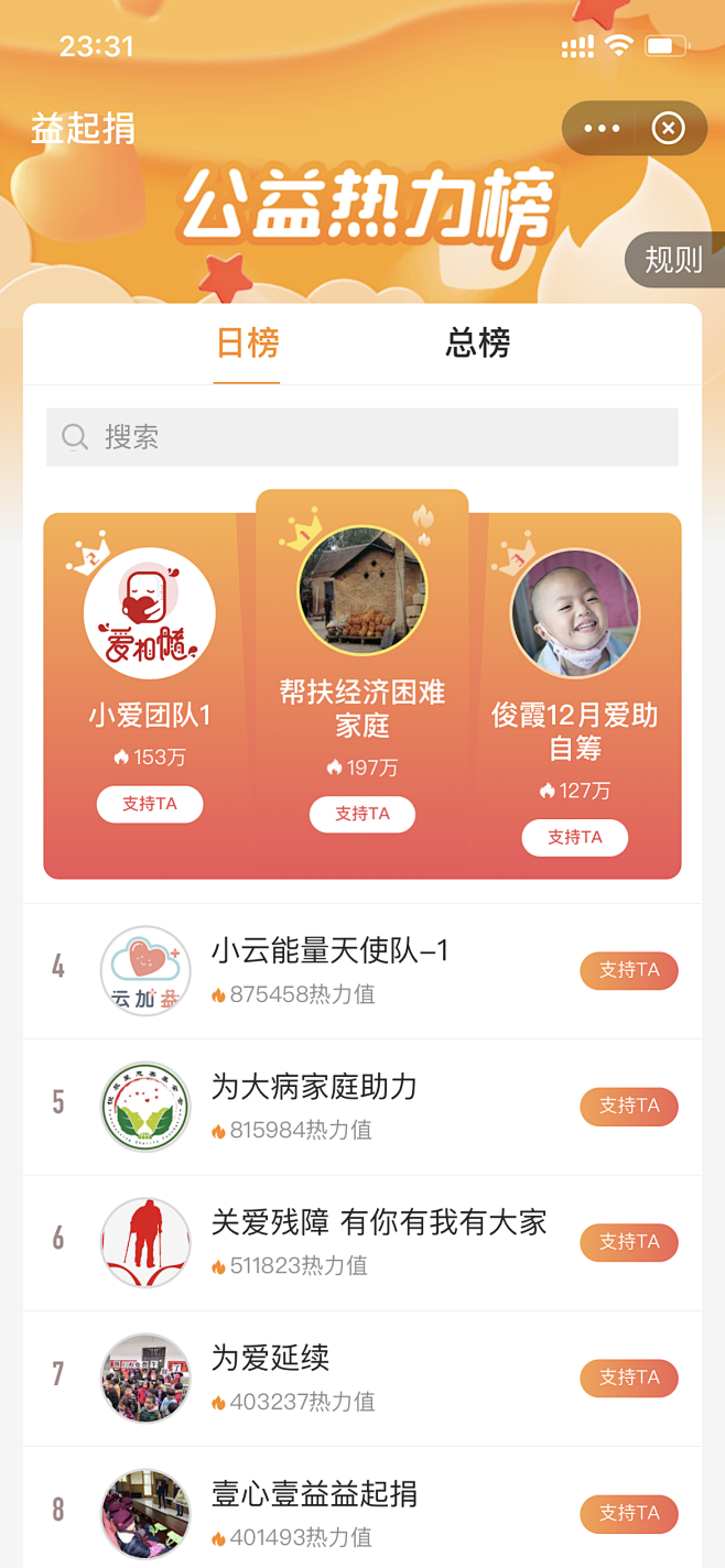 支付宝 公益排行榜 采集@MSASN