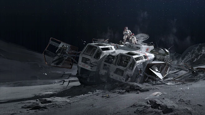 Space Skiff Crash-花瓣网