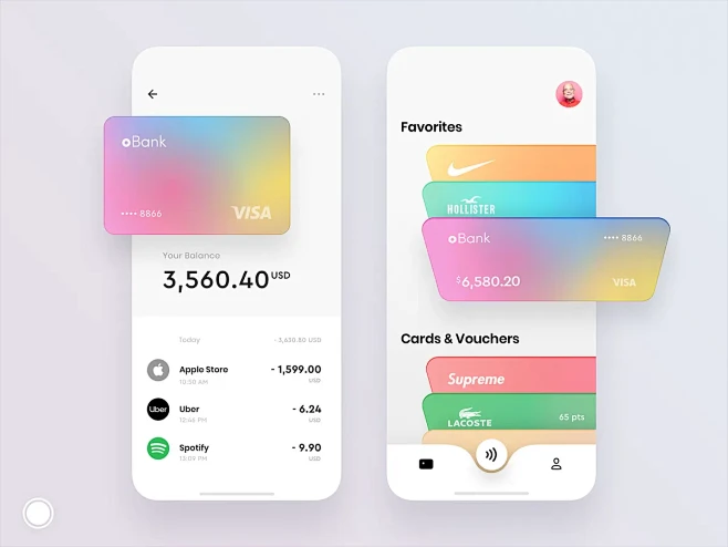 Debit cards and loyalty cards app bank banking banking app card card ...