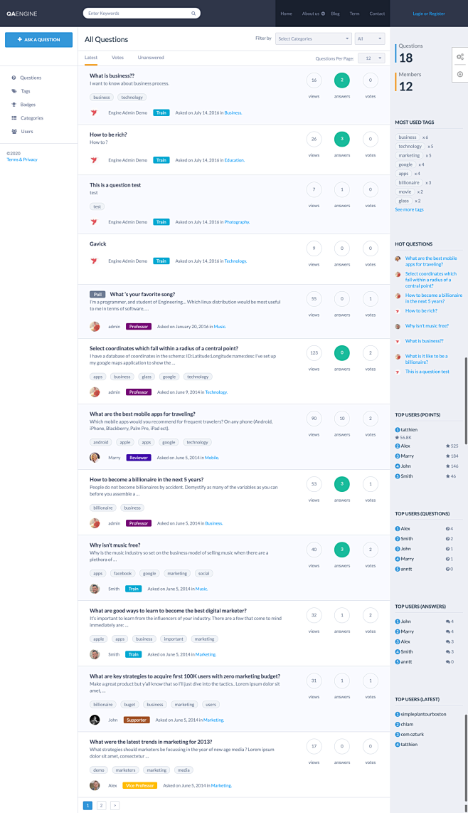 QA Engine – Enginethemes – The Most Place for Questioning & Answering