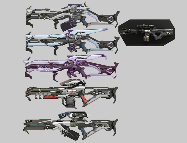 2D Weapons-Stylized/Sci-Fi-花瓣网