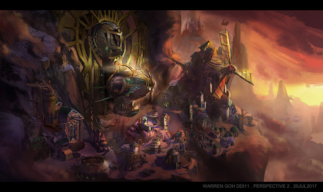 蒸汽朋克场景原画蒸汽朋克场景气氛图来自cgbook.cn (468)