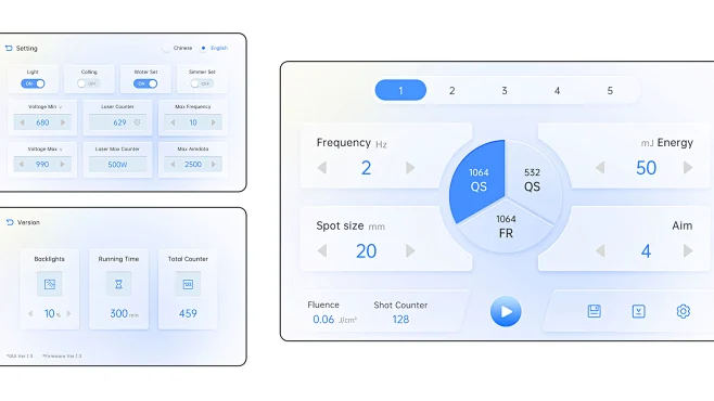 医美行业美容仪器UI界面_陈婷_【68Design】-花瓣网