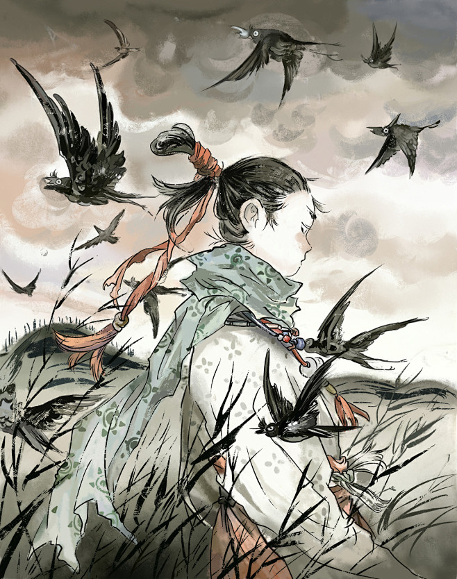 临摹早稻_雀角__插画师作品_涂鸦王国gracg.com-花瓣网