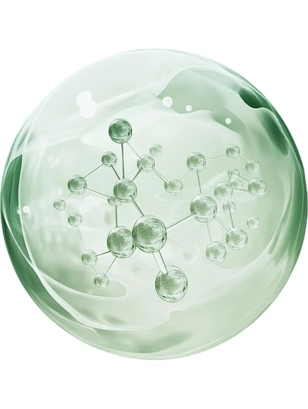yvainayaki_65614_a_light_baby_green_bubble_with_a_protein_molec ...