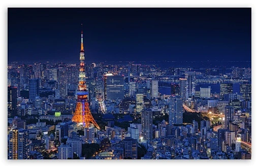 Tokyo Tower, Night, City UltraHD Wallpaper for Wide 16:10 5:3 ...