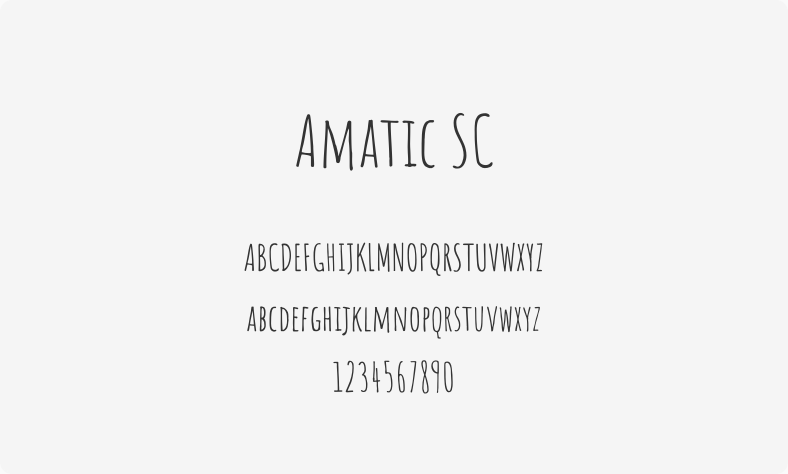 Amatic SC - 免费商用PPT字体下载 - PPT百科
