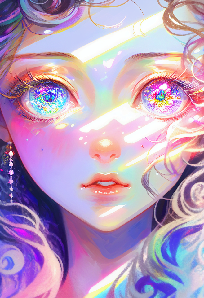 Illustration, girl, exquisite facial features, exquisite details, fine ...