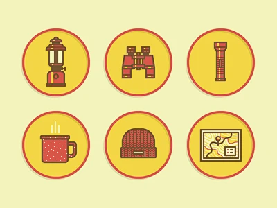 Vector Scouts Merit Badge Icons-花瓣网