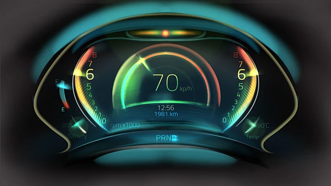 Car dashboard cluster interface design-花瓣网